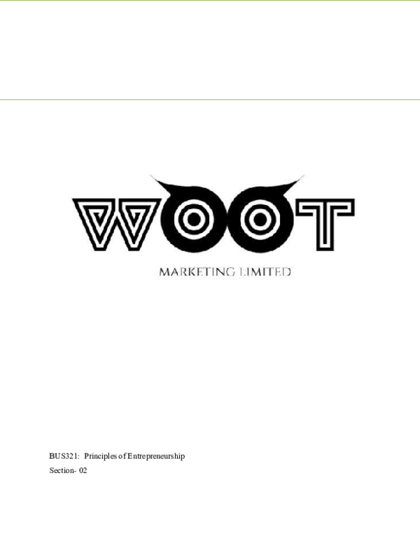 (PDF) Woot Marketing Limited - Business Plan