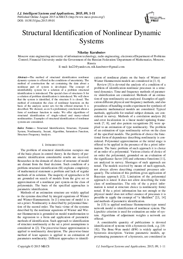 (PDF) Structural Identifiability of Dynamic Systems Biology Models | Antonis Papachristodoulou ...