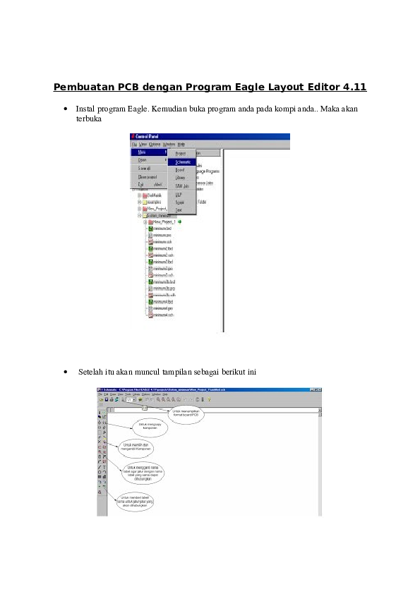 (DOC) Pembuatan PCB dengan Program Eagle Layout Editor 4.11