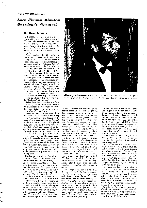 (PDF) Jimmy Blanton Duke Ellington