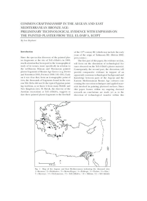 (PDF) 2002. Common Craftmanship in the Aegean and East Mediterranean ...