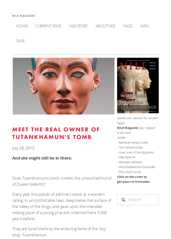(PDF) Meet the Real Owner of Tutankhamun's Tomb (Jeff Burzacott, Nile ...
