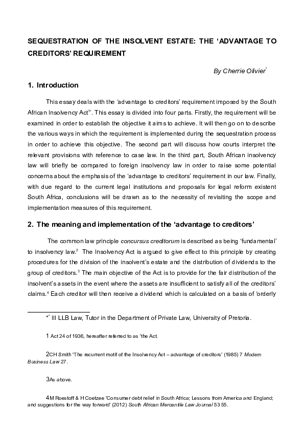 (DOC) Voluntary Surrender of the Insolvent Estate