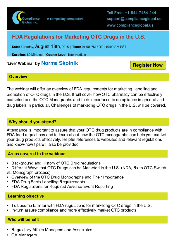 Food and Drug Regulations