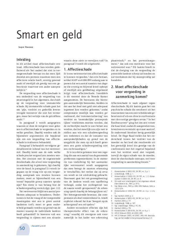 (PDF) J. Doomen, Smart en geld (in Dutch)