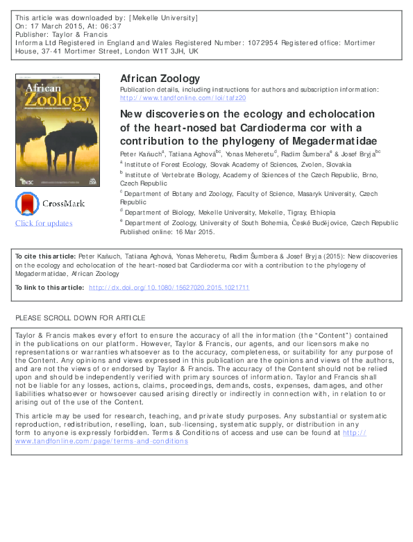 (PDF) New discoveries on the ecology and echolocation of the heart ...