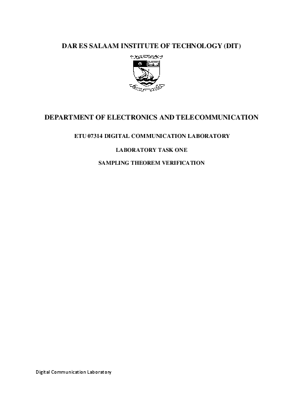 Pdf Sampling Theorem Verification