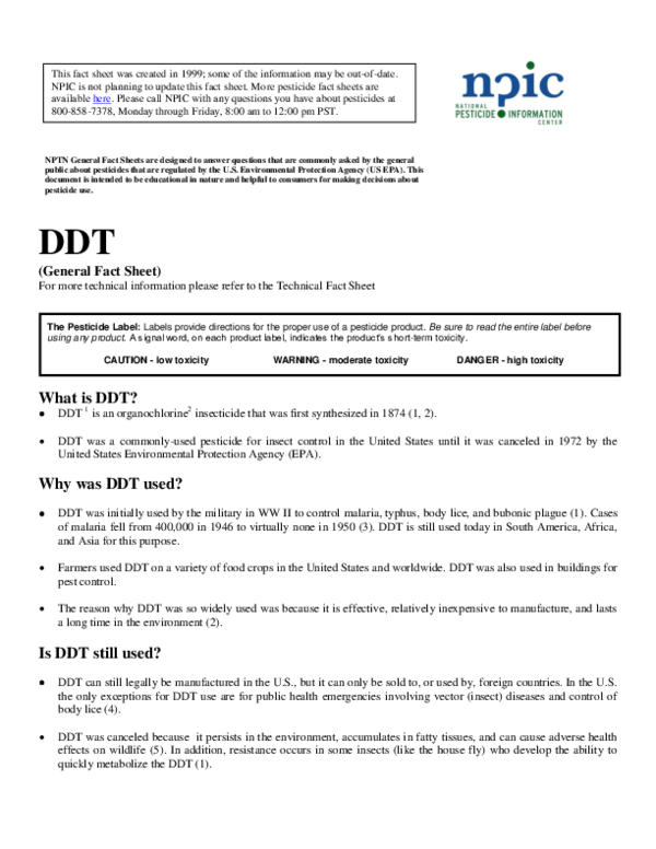 DDT (General Fact Sheet