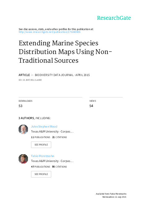(PDF) Wood 2015-Extending marine species distribution maps