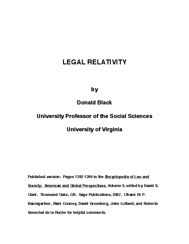(PDF) Legal Relativity