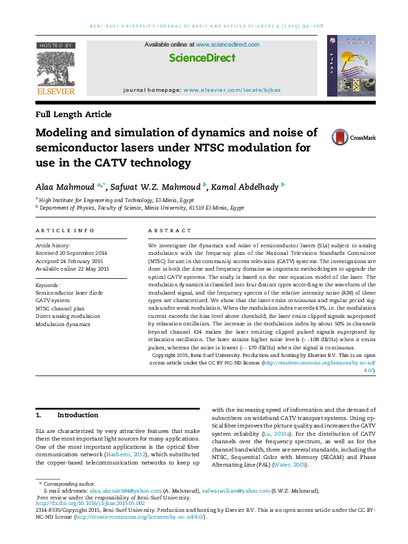 (PDF) Modeling and simulation of dynamics and noise of semiconductor ...