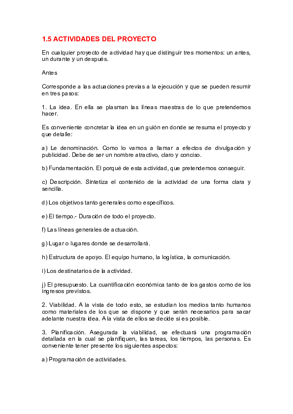 (DOC) 5 ACTIVIDADES DEL PROYECTO