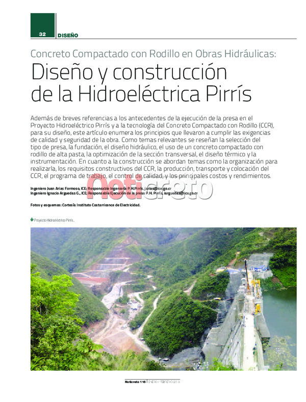 (PDF) Diseño y construcción de la Hidroeléctrica Pirrís