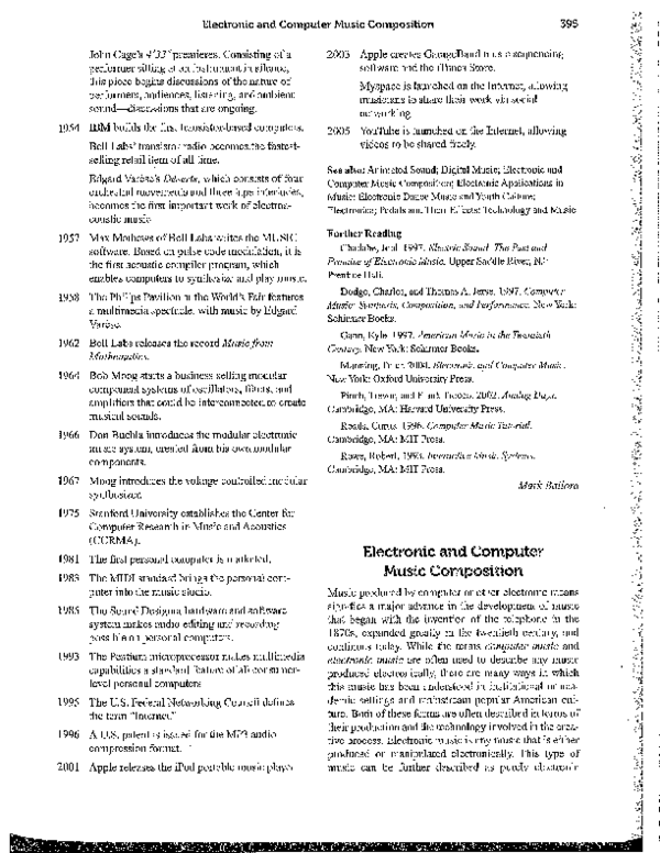 (PDF) “Electronic and Computer Music Composition,” In Music in American ...