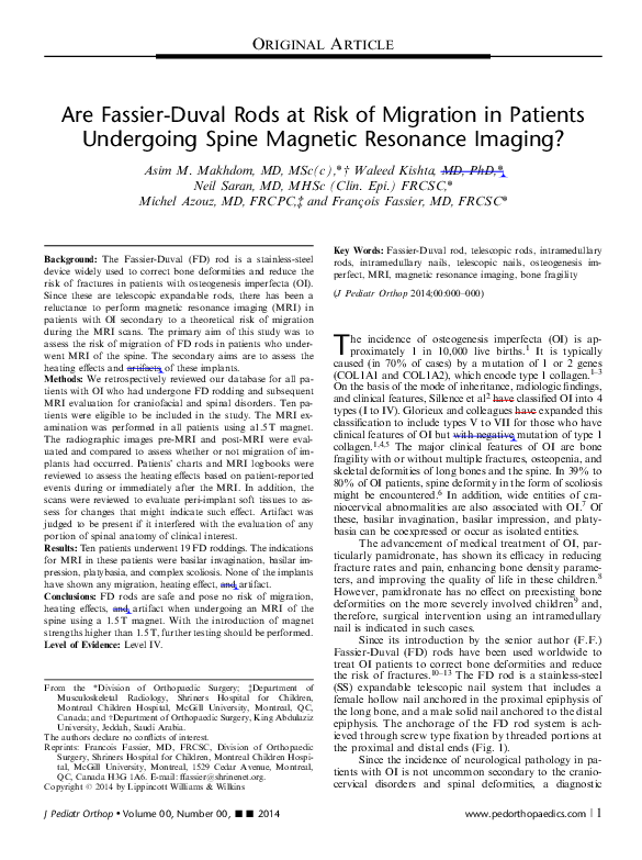 (PDF) Are Fassier-Duval Rods at Risk of Migration in Patients ...