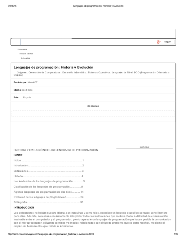 (PDF) Lenguajes de programacion Historia y Evolucion