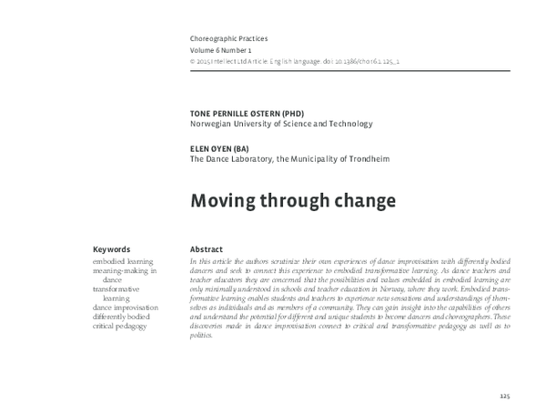 (PDF) Moving through Change