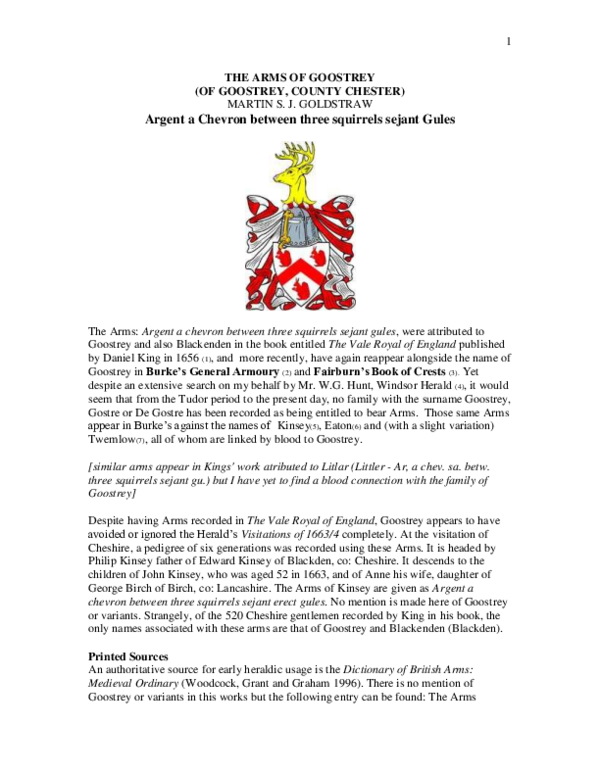 (PDF) The Arms of Goostrey