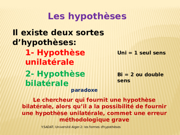 (PPT) les hypotheses