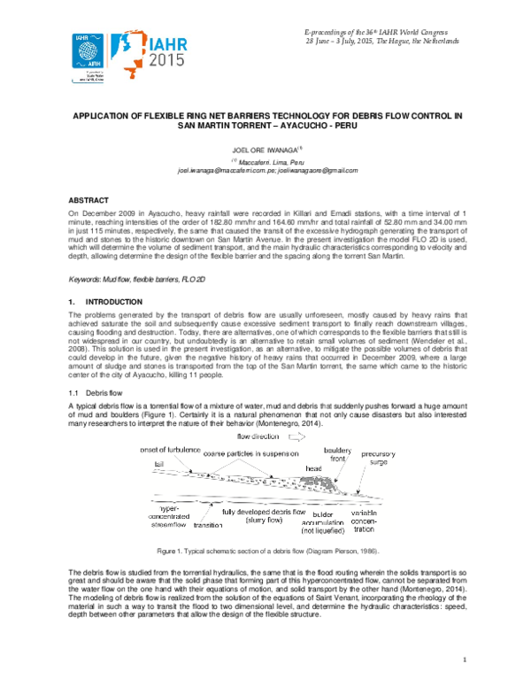 (PDF) APPLICATION OF FLEXIBLE RING NET BARRIERS TECHNOLOGY FOR DEBRIS ...