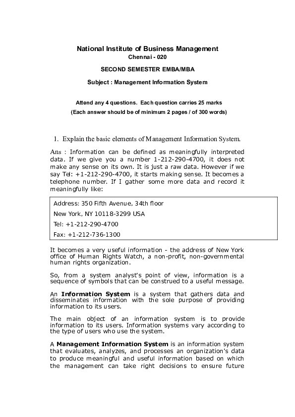 (PDF) Management information system, challenges and solutions | mandar ...