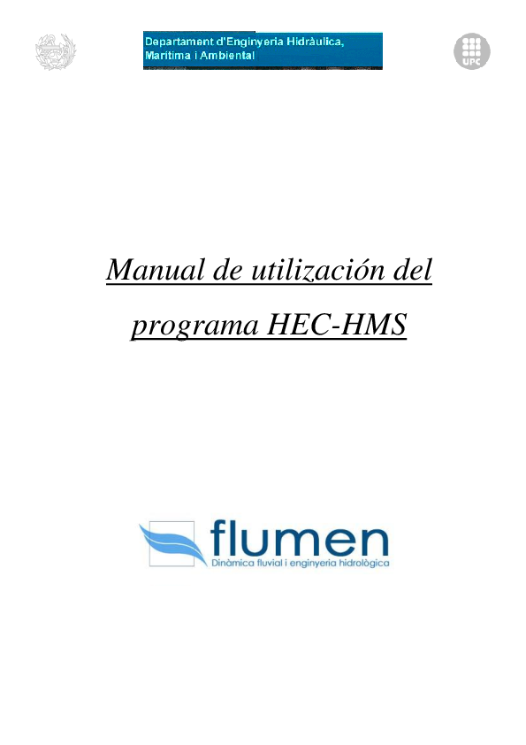 (PDF) Manual de utilización del programa HEC-HMS Manual de HEC-HMS -2