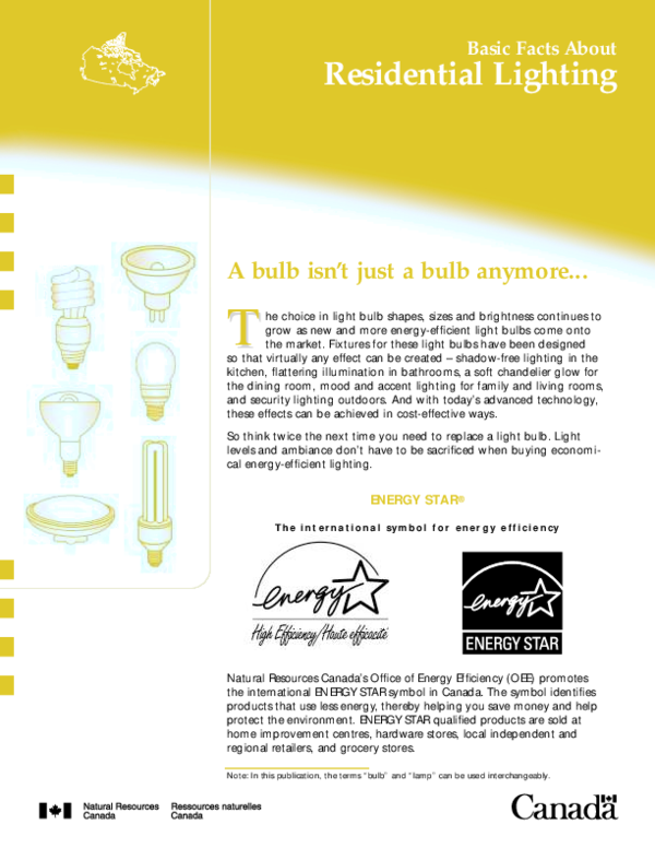 (PDF) Basic Facts About Residential Lighting