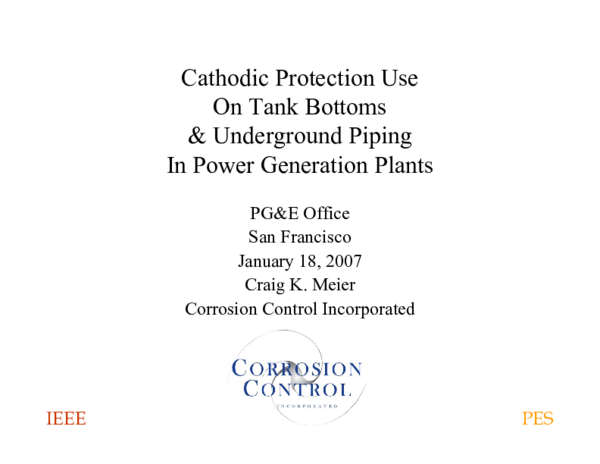(PDF) Cathodic Protection Use On Tank Bottoms