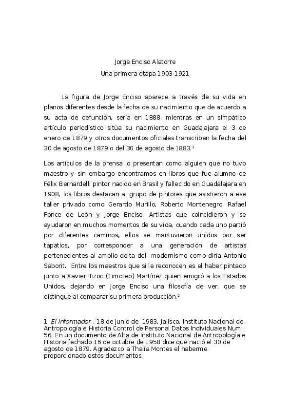 (DOC) Jorge Enciso Alatorre Una primera etapa 1903-1921