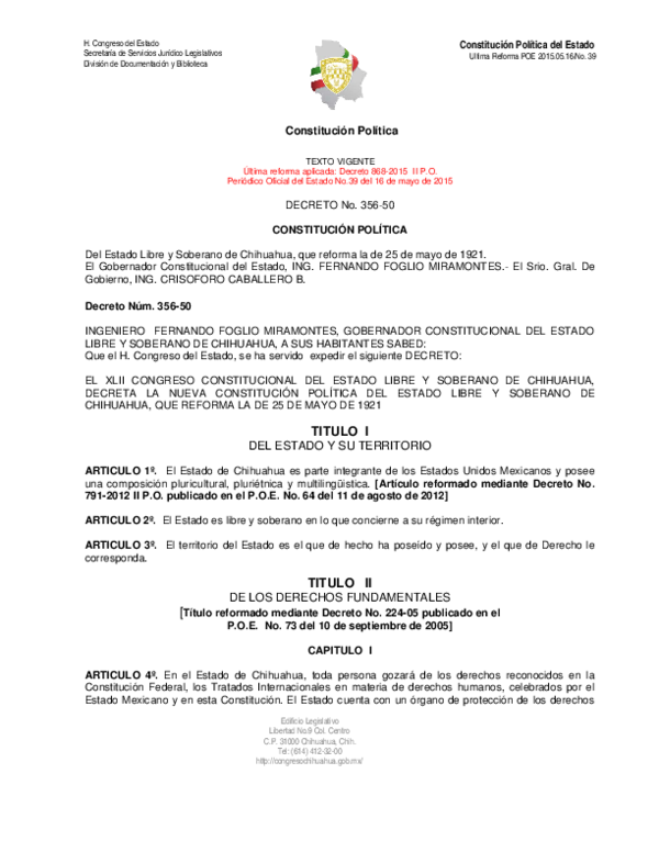 (PDF) Constitución Estatal