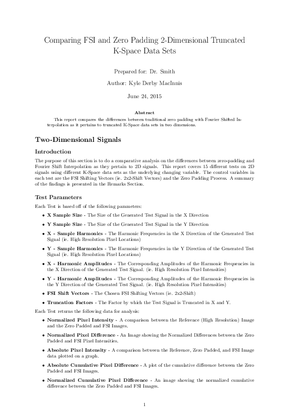 (PDF) Comparison between Zero Padding and FSI