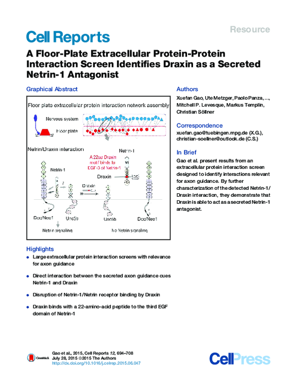 (PDF) A Floor-Plate Extracellular Protein-Protein Interaction Screen ...