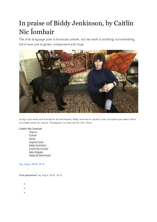 (PDF) In Praise of Biddy Jenkinson