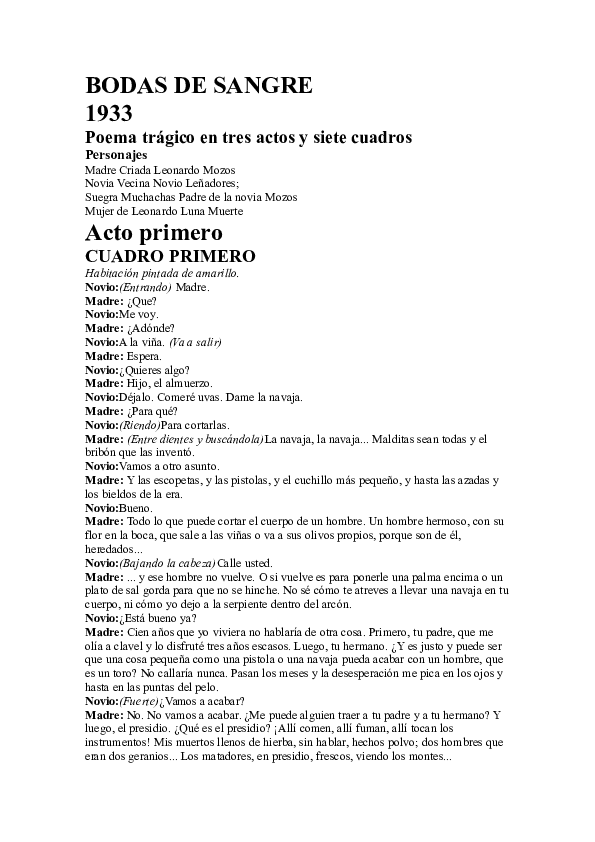 (DOC) BODAS DE SANGRE 1933