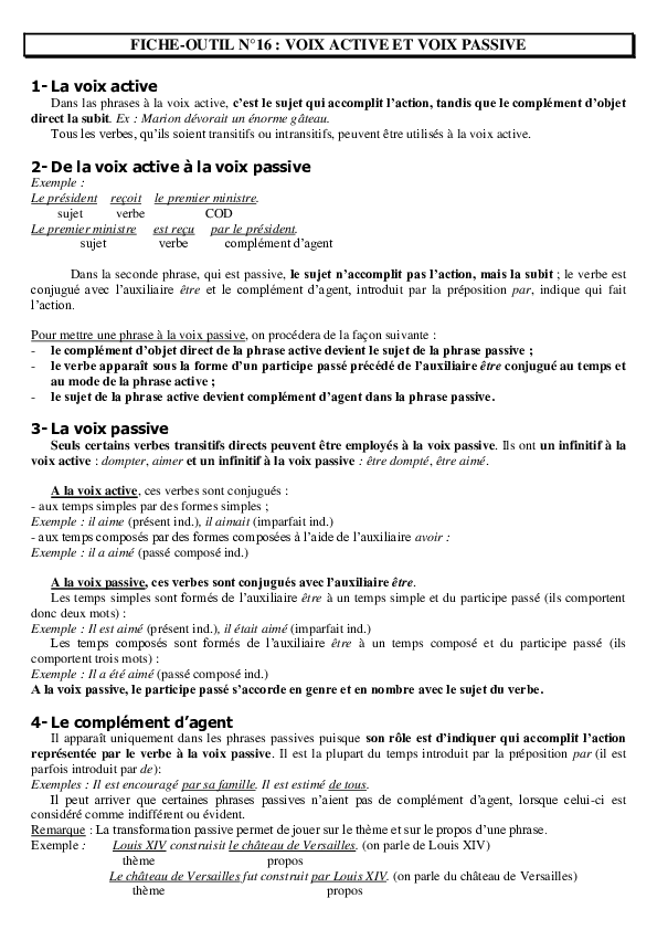 (PDF) Voix passive et active