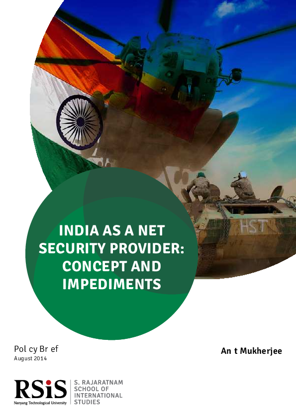 (PDF) India as a Net Security Provider: Concept and Impediments