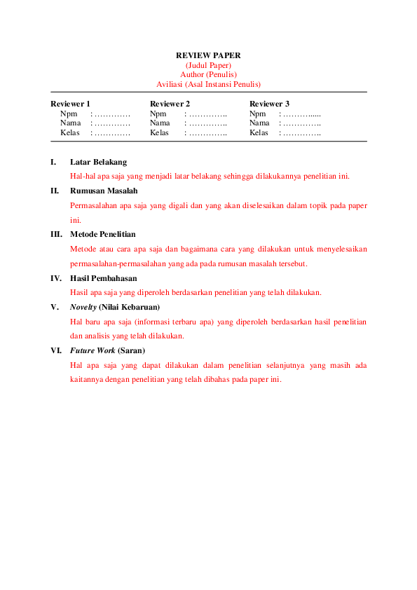 (PDF) Format Review Paper