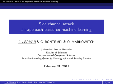 (PDF) Side channel attack: an approach based on machine learning