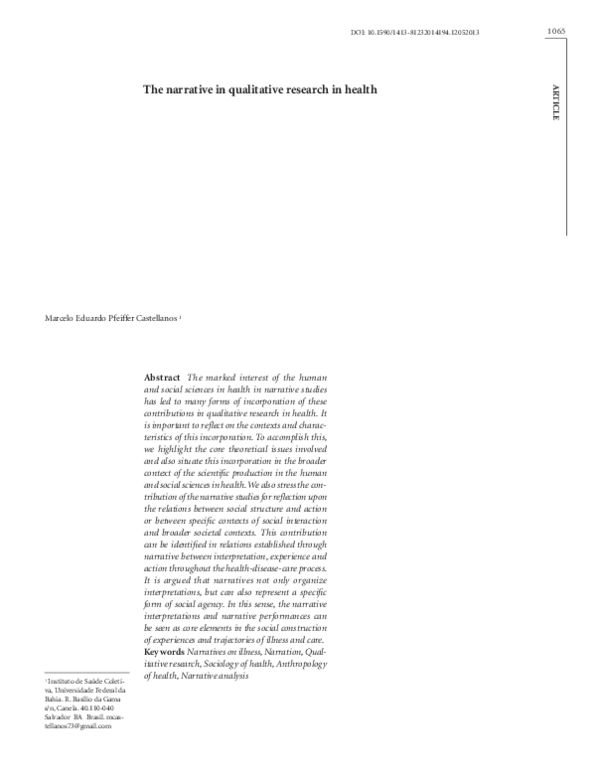 (PDF) Narrative Approach in Qualitative Research | Rohitha Rosairo ...