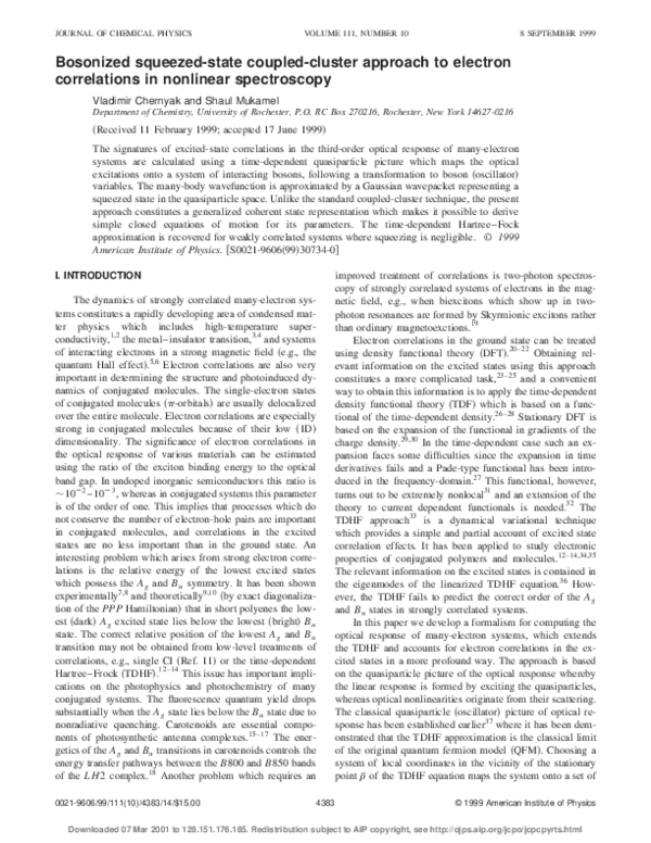 (PDF) Bosonized squeezed-state coupled-cluster approach to electron ...