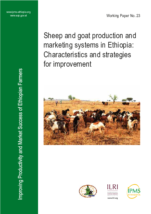 (PDF) Sheep and goat production and marketing systems in Ethiopia: Characteristics and ...