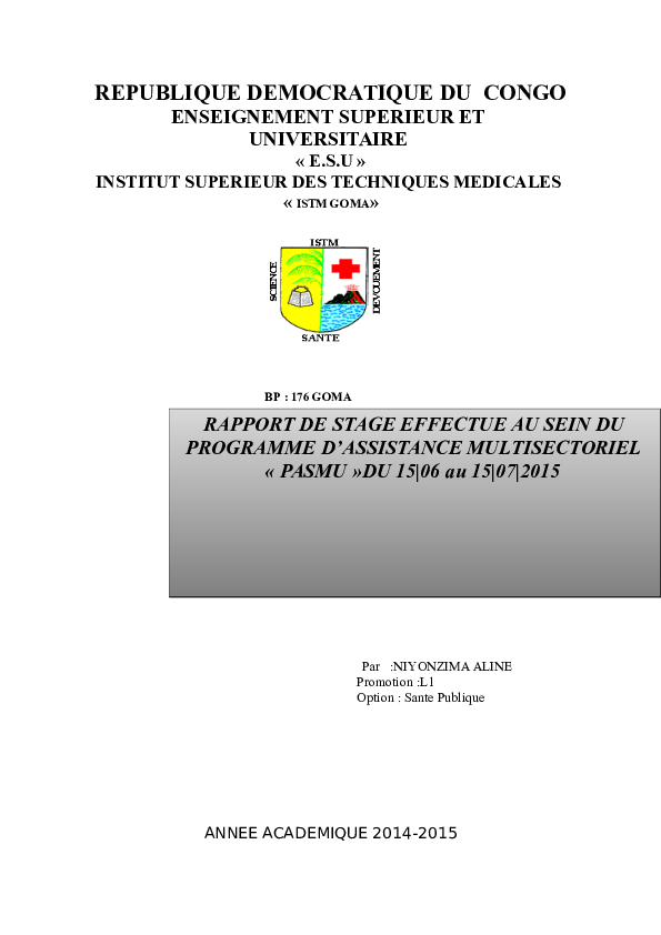 (DOC) REPUBLIQUE DEMOCRATIQUE DU CONGO