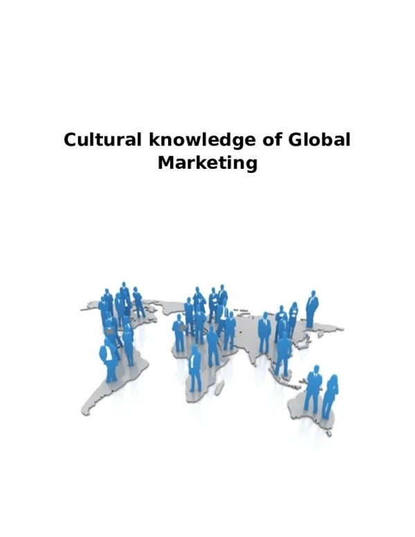 (DOC) Cultural knowledge of Global Marketing