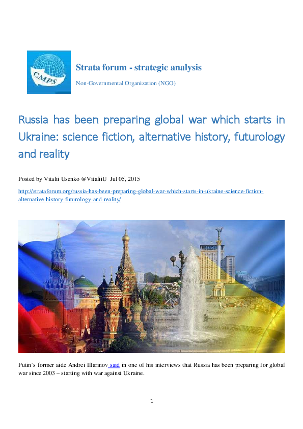 (PDF) Russia has been preparing global war which starts in Ukraine ...