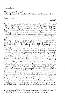 (PDF) This Space in Between: Barbara Johnson's Disclocations of ...