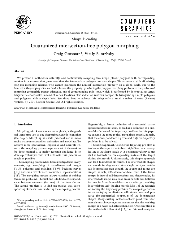 (PDF) Shape Blending Guaranteed intersection-free polygon morphing