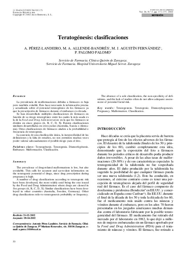 (PDF) PDF PARA TERATOGENESIS