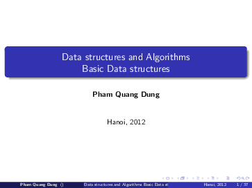 (PDF) Data structures and Algorithms Basic Data structures
