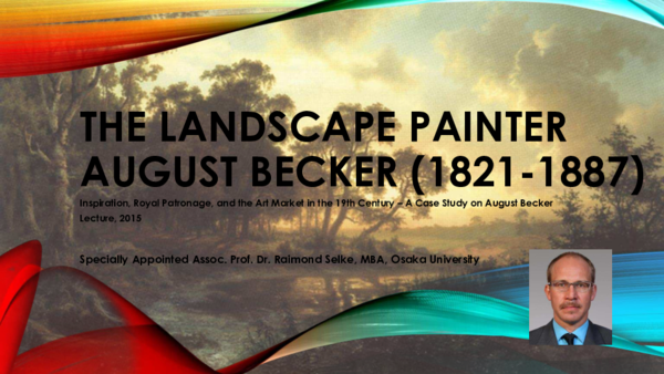 (2004-2015) The landscape painter August Becker (1821-1887 ...
