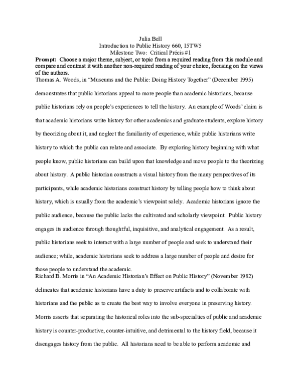 (DOC) A Critical Precis